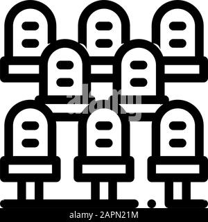 Spectator Seating Icon Vector Outline Illustration Stock Vector Image ...