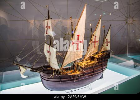 Replica of the medieval sail vessel, the carrack, serving as an ...