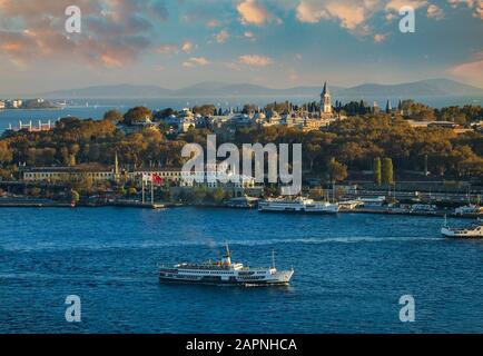 Panorama of the European part (Ortakoy) of Istanbul, Turkey Stock Photo ...