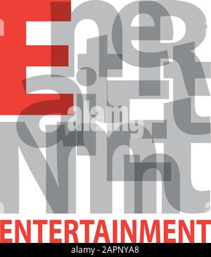 Vector Entertainment. Broken text Stock Vector Image & Art - Alamy