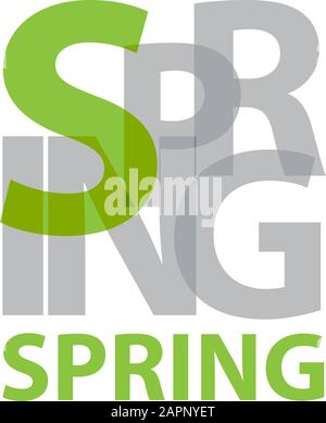 Vector spring. Broken text Stock Vector Image & Art - Alamy
