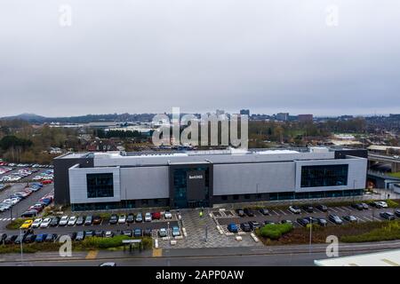 aerial view of Stoke City Bet365 Stadium, Staffordshire, UK Stock Photo ...