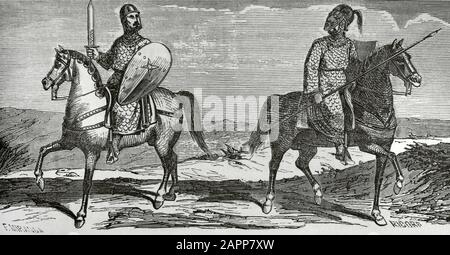 Hispania. High Middle Ages. Goth infantes. Illustration by Fernando ...