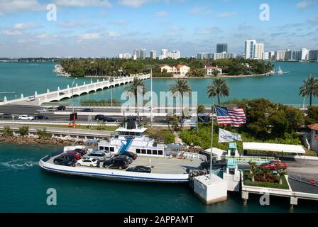Fisher Island Car Ferry Miami Florida FL US Atlantic Stock Photo - Alamy