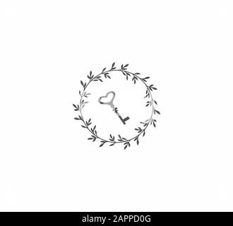 Key symbol icon - black gradient, isolated - vector illustration Stock ...