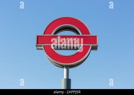 A TfL Buses roundel outside Tottenham Hale bus station Stock Photo - Alamy