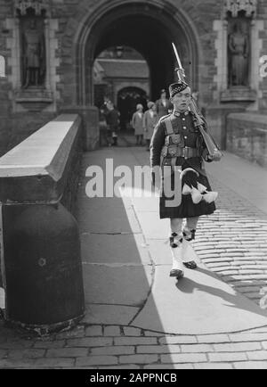 Scotland - Barracks Edinburgh Castle Soldier on guard Annotation: The ...