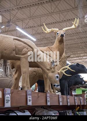 Life size 3-D archery targets and decoys for bowhunting season at Bass ...