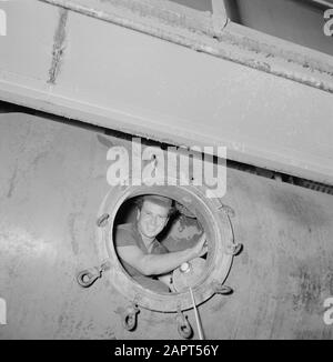Plantex fertilizer plant near Haifa. Worker at a machine at work Date ...