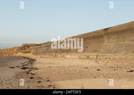 German WWII fortifications, St Ouens, Jersey, Channel Islands. Bunker ...