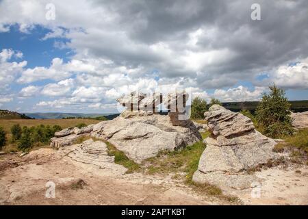 Stone labyrinth. Rock formation in the Caucasus Mountains Stock Photo ...