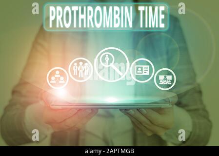 Conceptual hand writing showing Prothrombin Time. Concept meaning ...