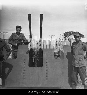 A-Division Surabaya [presentation of weapons and vehicles] Two KNIL ...