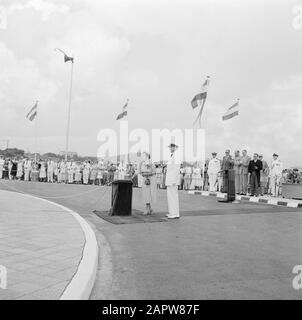 Queen Juliana unveils the Autonomy Monument in Willemstad, Curacao ca ...