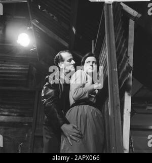Television. Play Sugar by Hugo Claus, from l.n.r. Leo de Hartogh, Ina ...