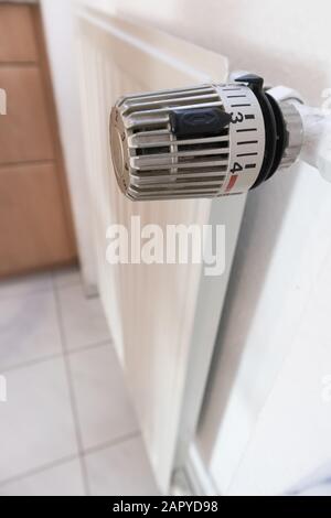 Heat meter the radiator - temperature sensor - heat price Stock Photo ...