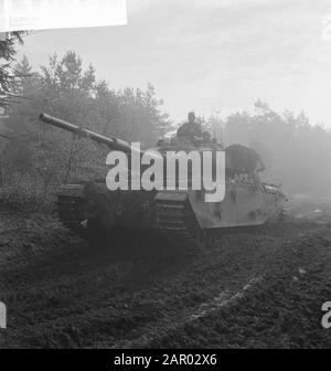 Army exercise in Germany. Centurion tanks on the march, October 12 ...