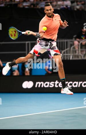 Nick Kyrgios of Australia in action during a training session ahead of ...