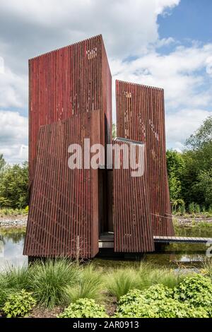 slate wooden tower in the water Stock Photo - Alamy