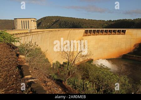 Jozini Dam/Pongolapoort Dam Lake wall, Phongolo River, KwaZulu Natal ...