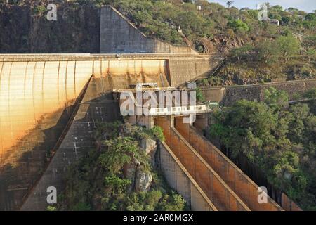 Jozini Dam Wall, AKA Pongolapoort Dam, Northern QuaZulu Natal, South ...