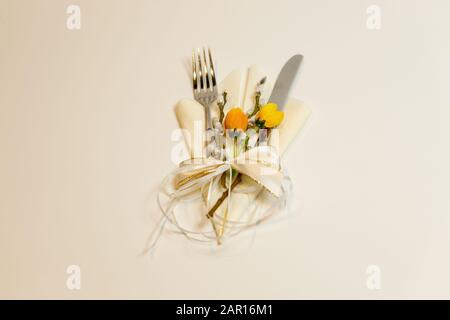 spring-like cutlery set Stock Photo - Alamy