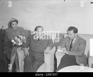 Film director G. W. Pabst at Schiphol Airport, September 28, 1949, film ...