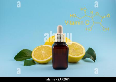 Citrus fruit vitamin c serum oil beauty care Stock Photo - Alamy