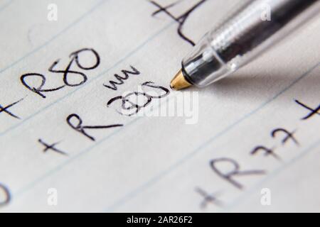 Hand written numbers 0 to 9 - Black pencil drawing Stock Photo - Alamy