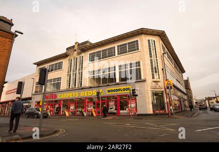 Old fashioned art deco department store building in Long Eaton ...