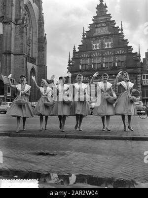 Haarlem flower girls in new costume Date: March 16, 1959 Stock Photo ...