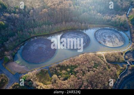 Aerial view of Scottish Water Seafield Wastewater Treatment Works ...