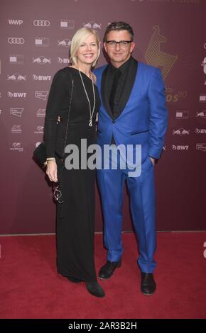 Hans Sigl and his wife Susanne Kemmler attend the Felix Burda Award ...