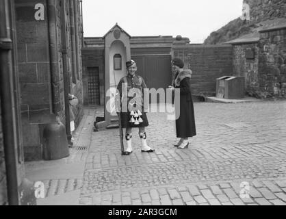 Scotland - Barracks Edinburgh Castle Soldier on guard Annotation: The ...