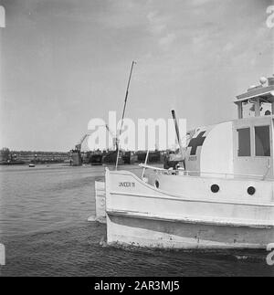 IJveer 11 as Red Cross boat with small ship with German soldiers ...