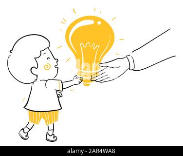Illustration of a Kid Boy Giving Out Papers as a Classroom Paper Patrol ...