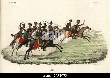 Lancers or Uhlan light cavalry in the (German) Imperial Army, 19th ...