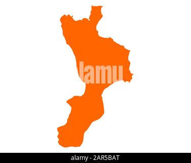 Map of Calabria Stock Photo - Alamy