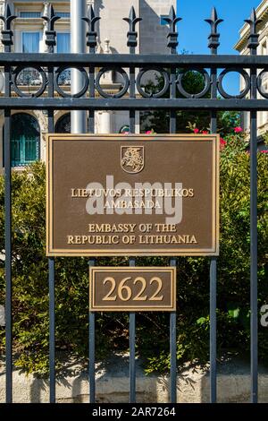 Embassy of Lithuania, 2622 16th Street NW, Washington DC Stock Photo ...