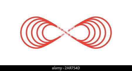 Infinity Symbol With Color gradient Red, Violet, Black and White ...