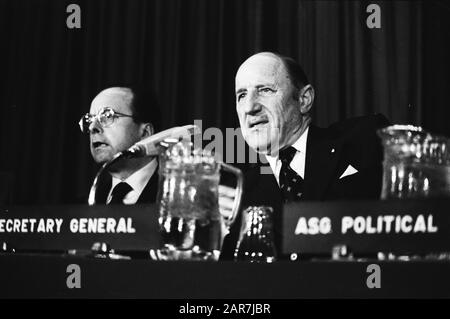 Joseph Luns Secretary General of NATO Brussels Belgium 1978 1970s HOMER ...
