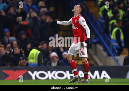 Gabriel Martinelli of Arsenal celebrates after scoring the opening goal ...