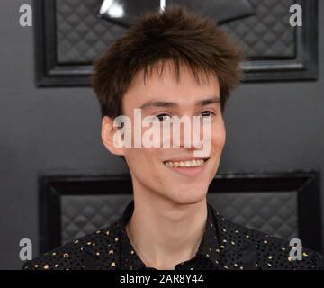 Jacob Collier arrives at the 62nd Annual Grammy Awards red carpet held ...