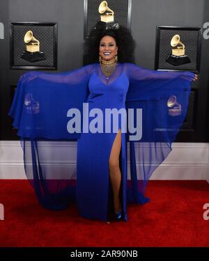 Aymee Nuviola arrives at the 62nd Annual Grammy Awards red carpet held ...