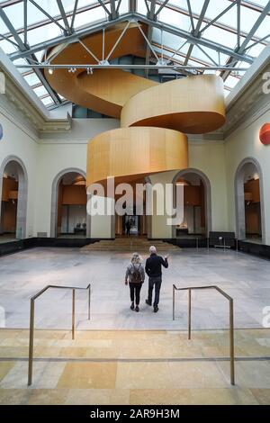 frank gehry designed wooden staircase inside art gallery of ontario AGO ...
