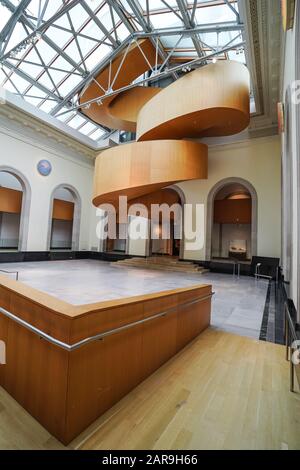 frank gehry designed wooden staircase inside art gallery of ontario AGO ...