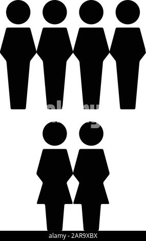 Client icon vector male and female user person profile avatar symbol ...