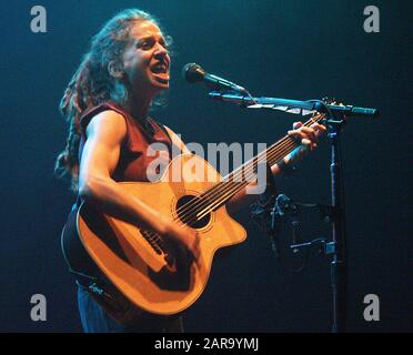 Singer Ani DiFranco performs in Washington, Sunday, April 25, 2004 ...