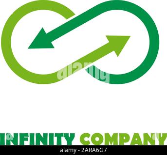 Vector sign infinite with arrows. Green recycling Stock Vector Image & Art - Alamy