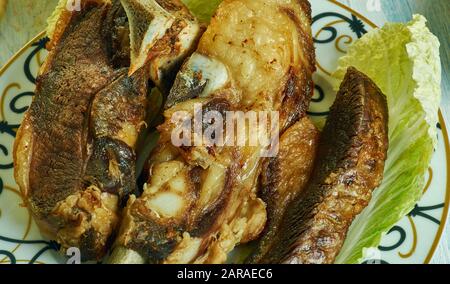 Nyama Choma, meaning barbecued meat , Kenyan cuisine, Traditional ...